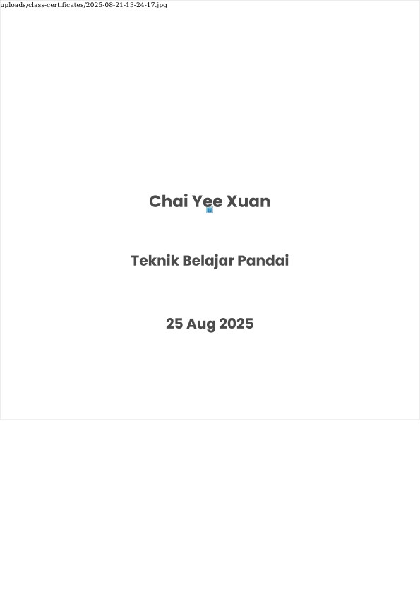 Chai Yee Xuan